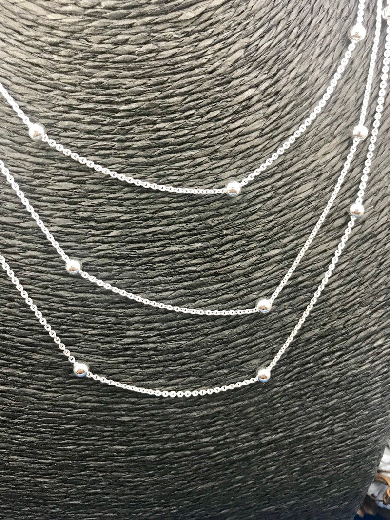 Beaded Silver Chain - TBJOUX Sterling Silver