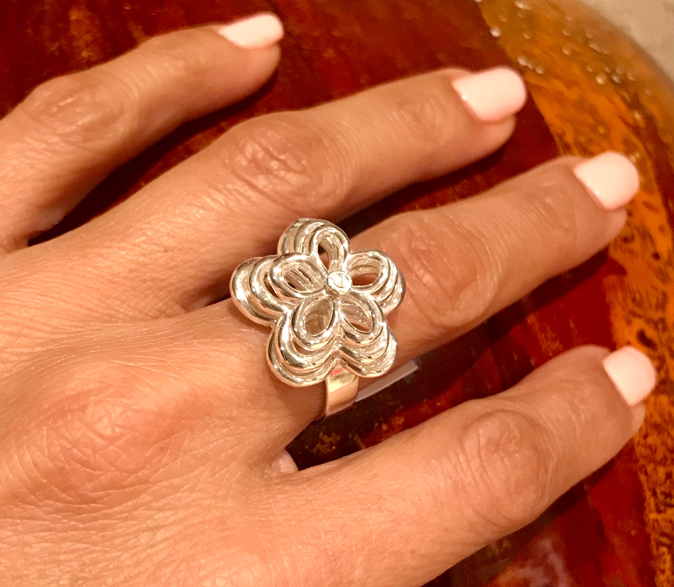 Spinning Flower Ring - TBJOUX Sterling Silver